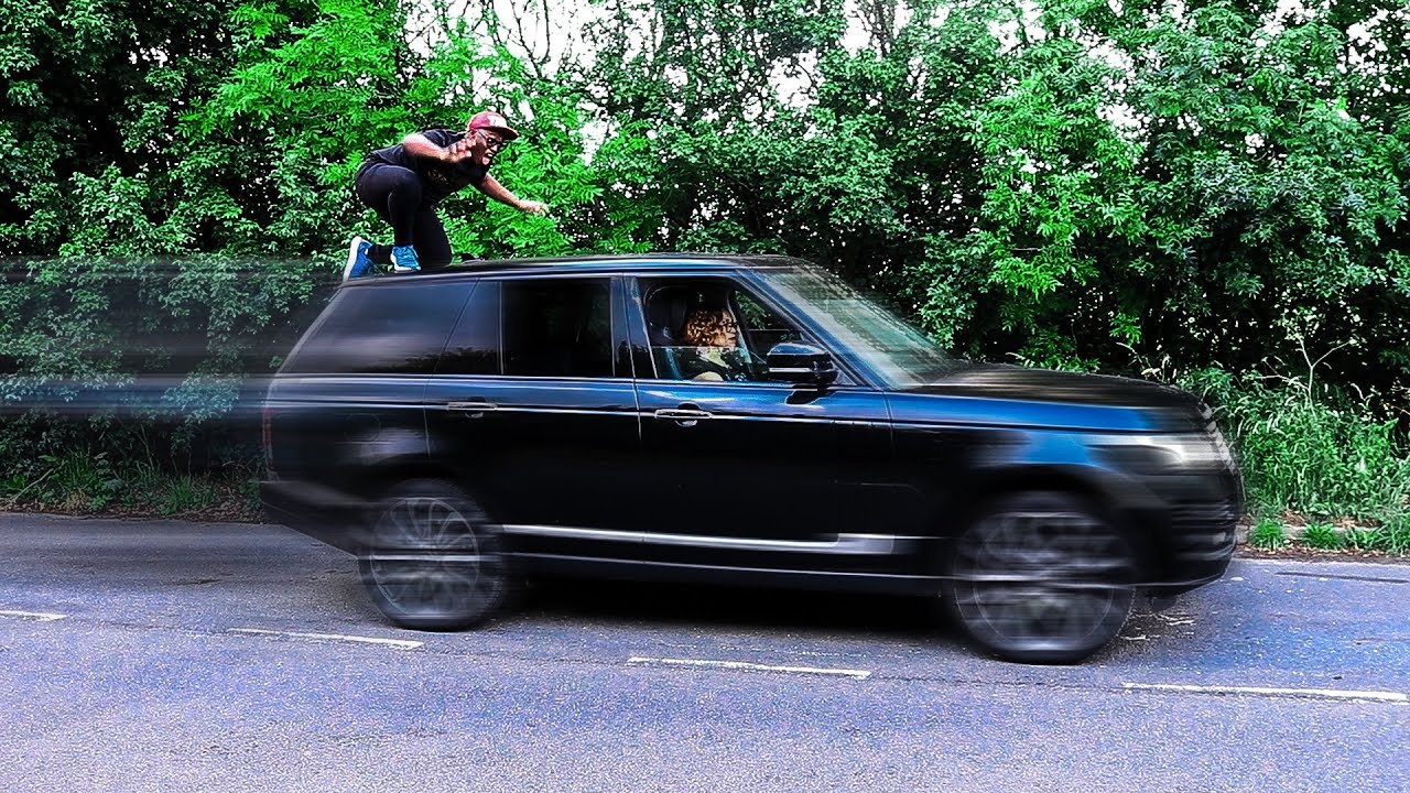 IS IT POSSIBLE TO STAY ON TOP A MOVING CAR? - YouTube