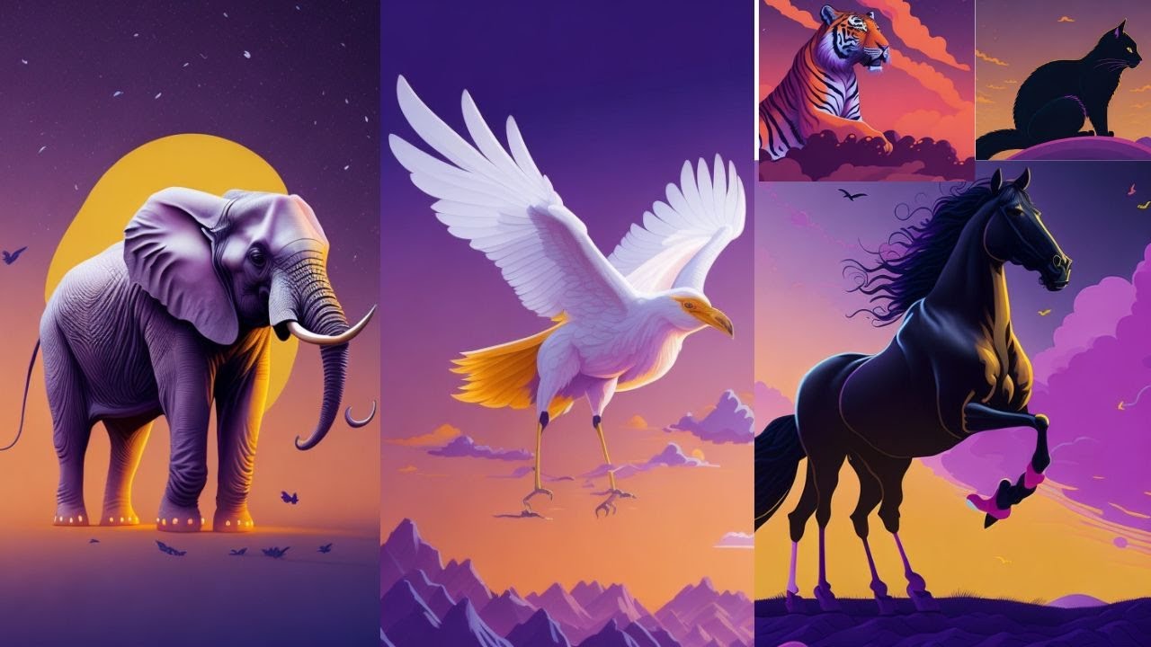 Animel World A.I Collection,collerfull lovely animel. all animal, world ...