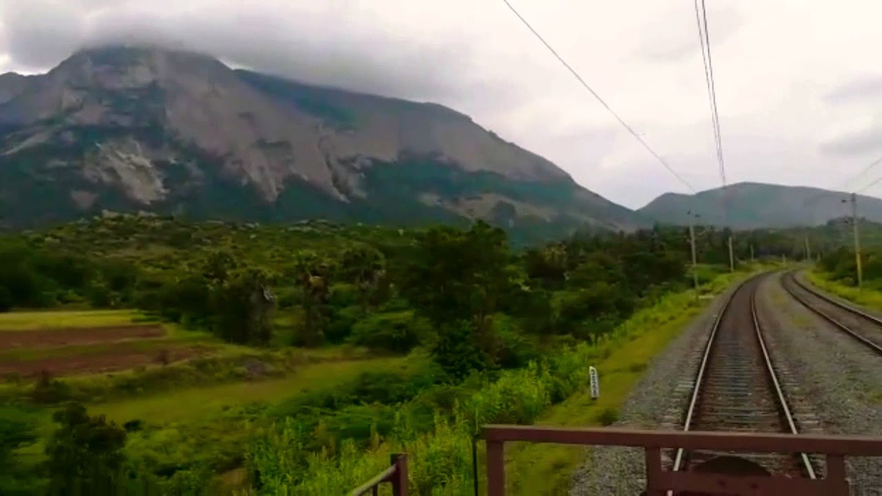 Beautiful view of Walayar Ghat section from the break-van of a goods ...