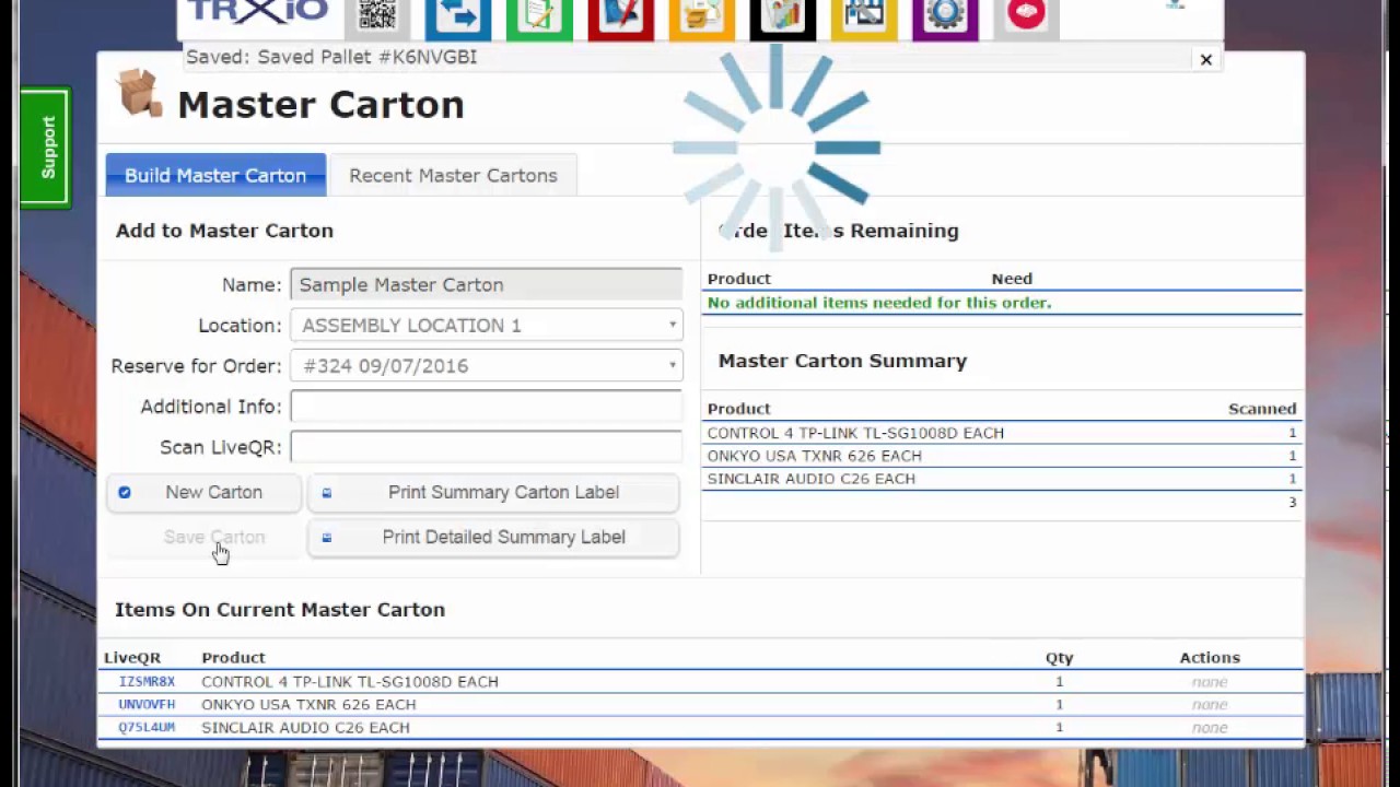 How To Use Master Cartons In TRXio - YouTube