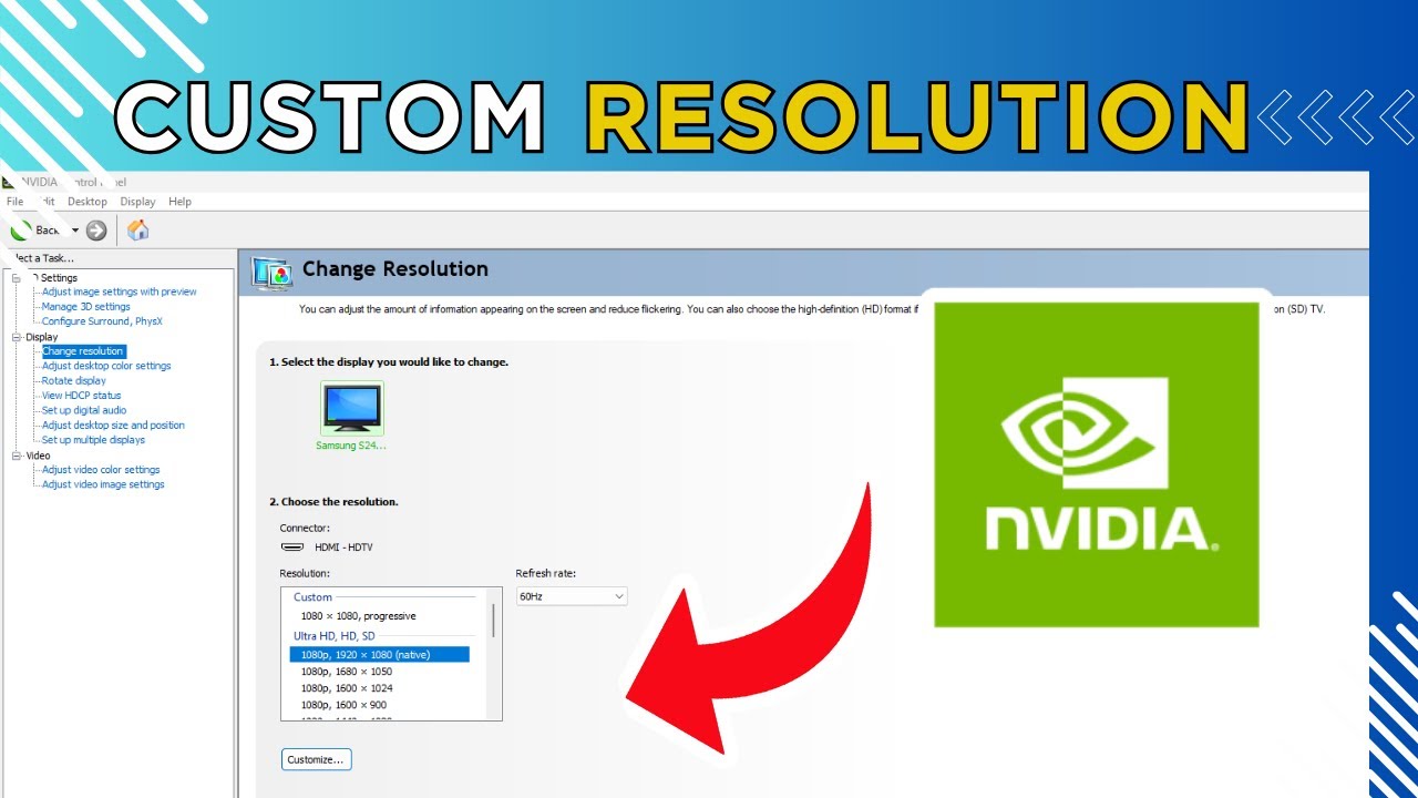 How To Create Custom Resolution In NVIDIA Control Panel - Full Guide - YouTube