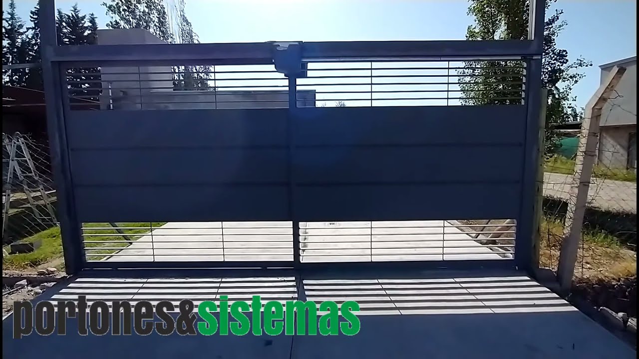Portón corredizo doble - YouTube