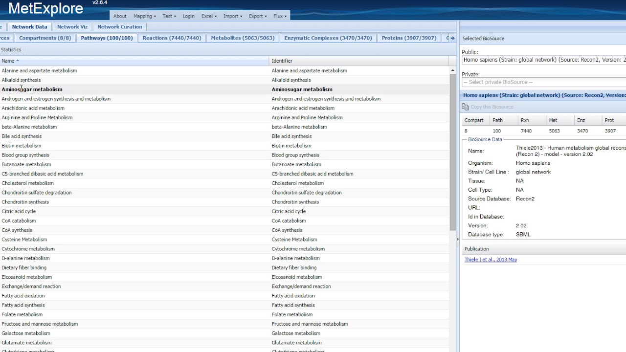 Propagating filter in MetExplore - YouTube
