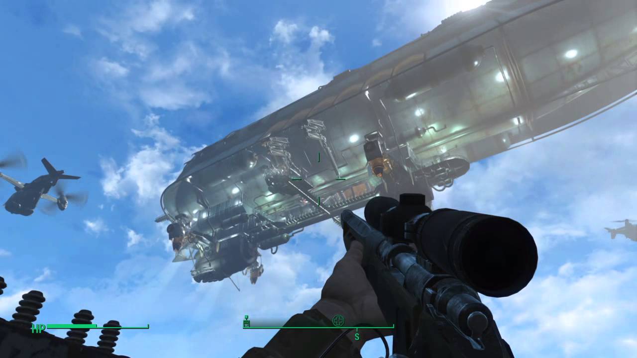 Fallout 4 The Arrival of The Airship - YouTube