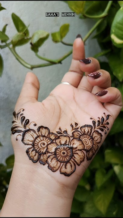 How to Make 3D Flower Mehndi Easy Steps | Easy Flower Mehndi Design ...