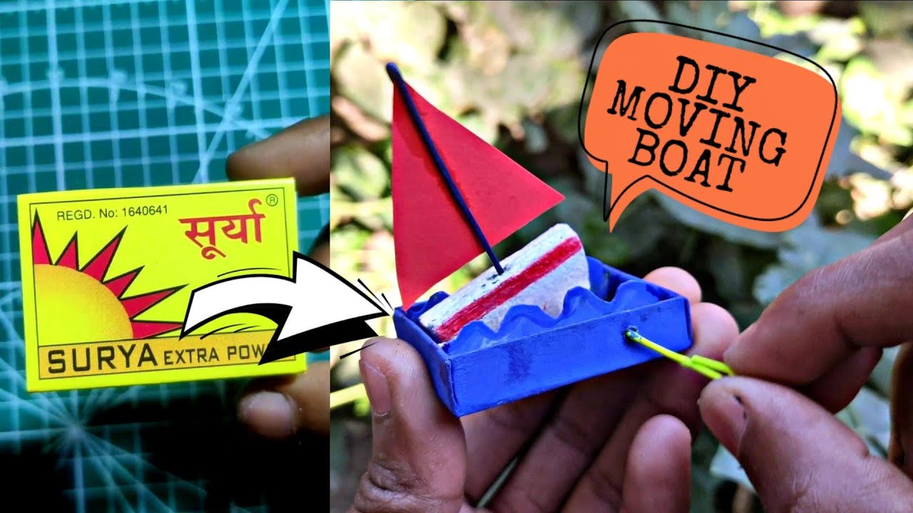 DIY Match Box Moving Boat⛵||homemade - YouTube