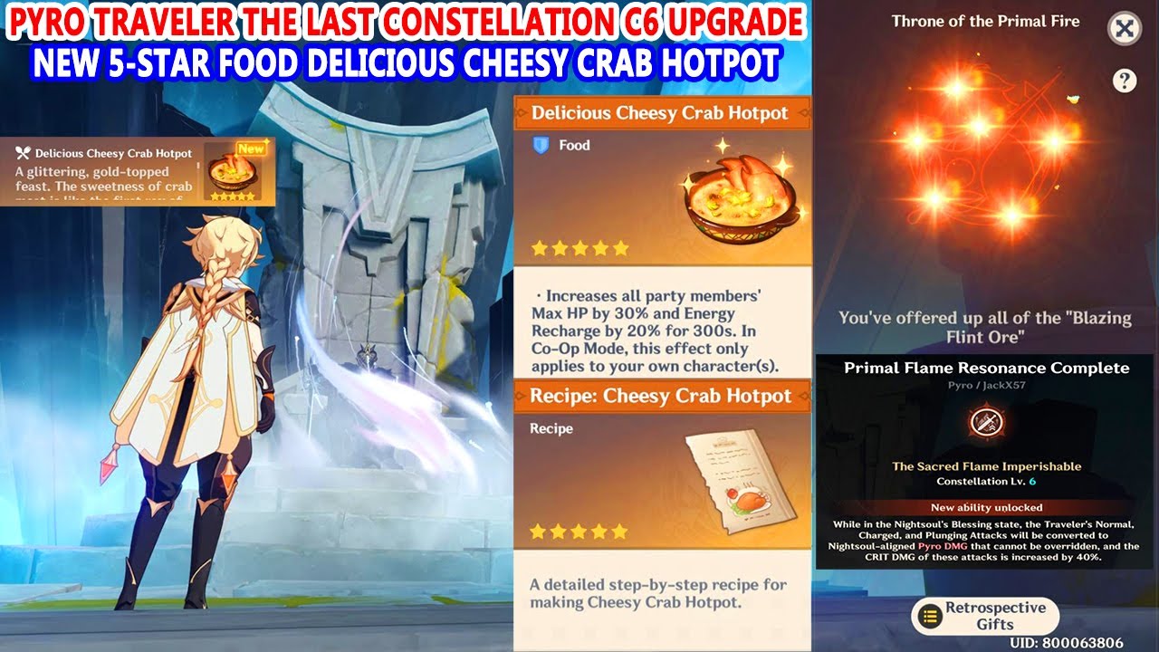 Pyro Traveler The Last Constellation C6 Upgrade & New 5-Star Food ...