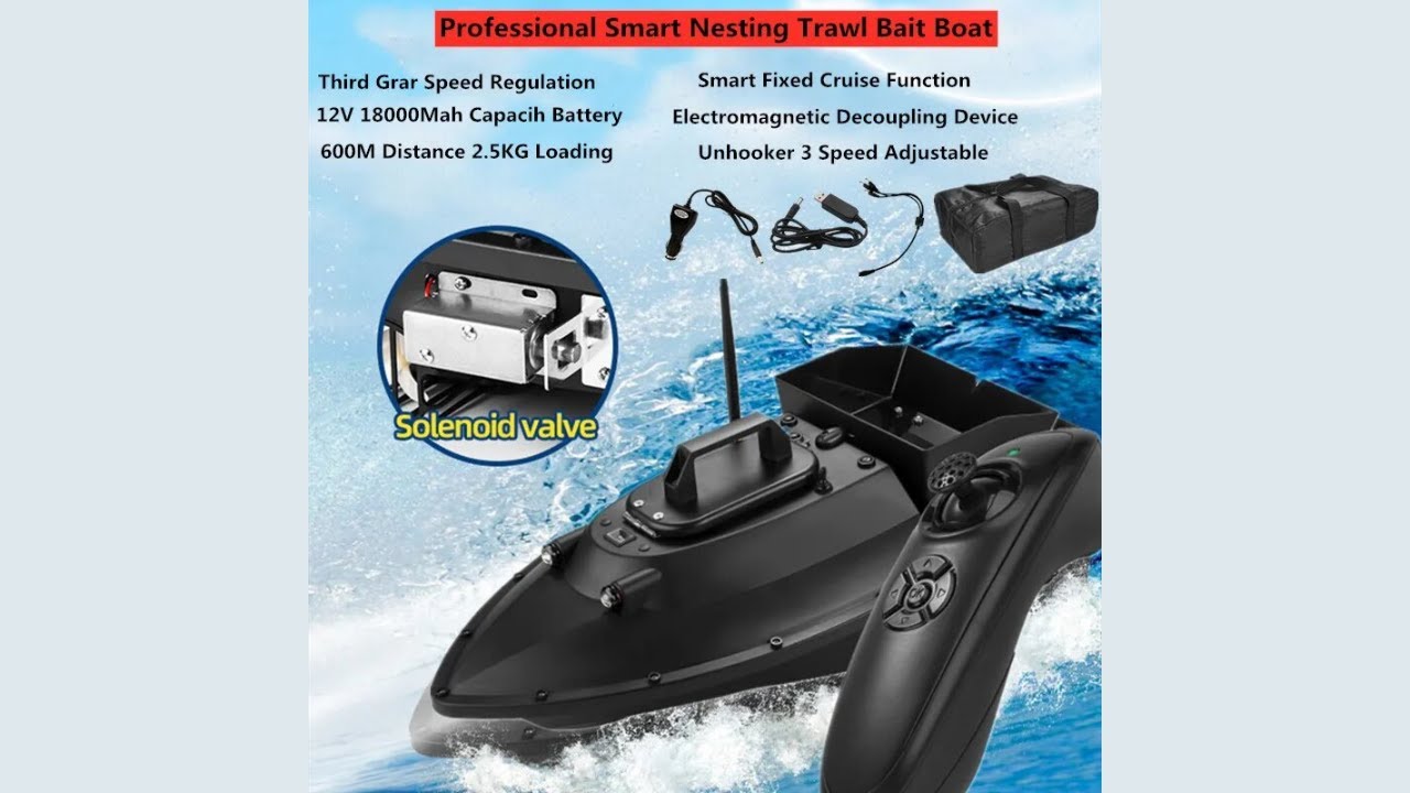 Review 600M Smart Fixed Speed Cruise RC Fishing Bait Boat Unhooker 2024 ...