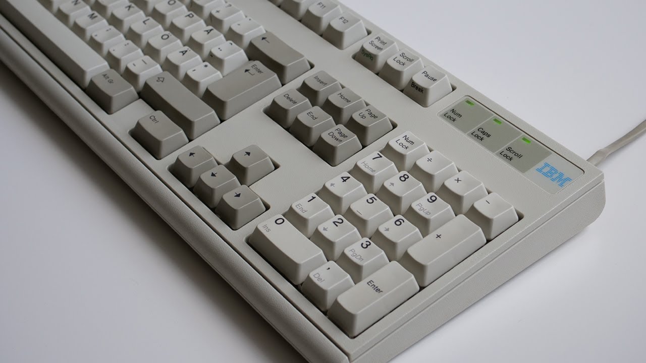 IBM MODEL M 2 keyboard test - mashing keys - YouTube