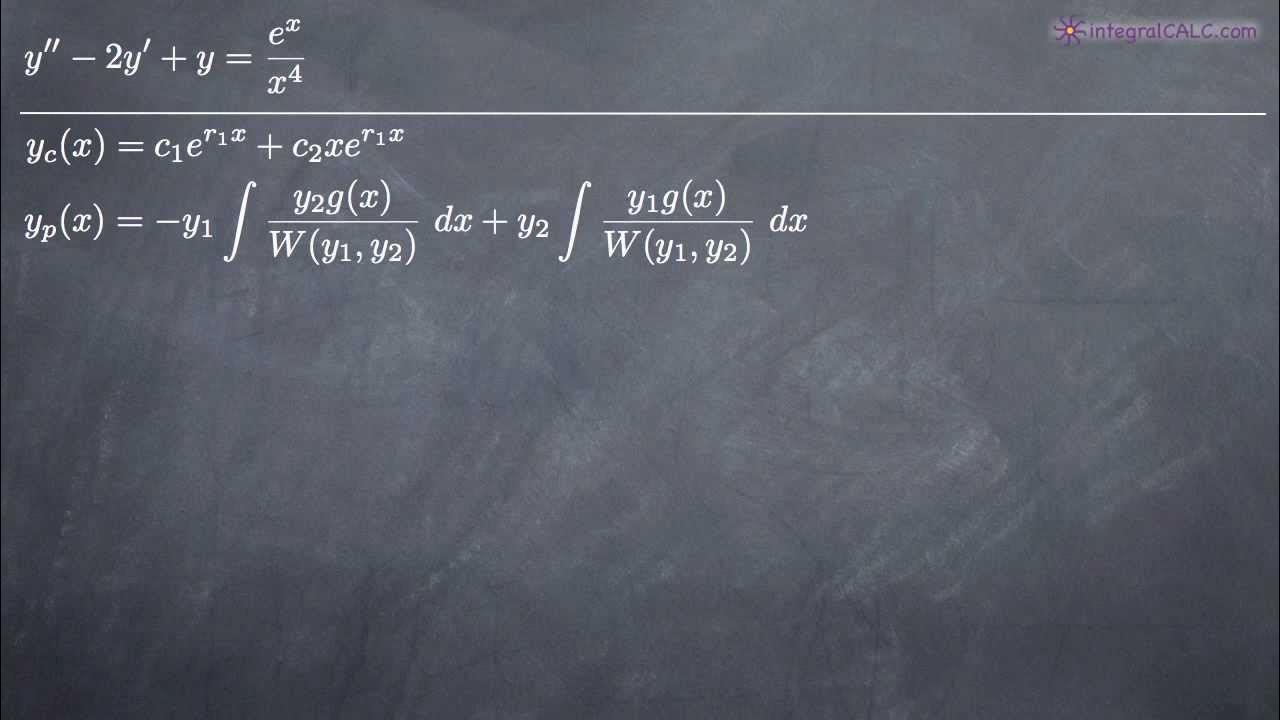 Variation of Parameters for Differential Equations (KristaKingMath ...