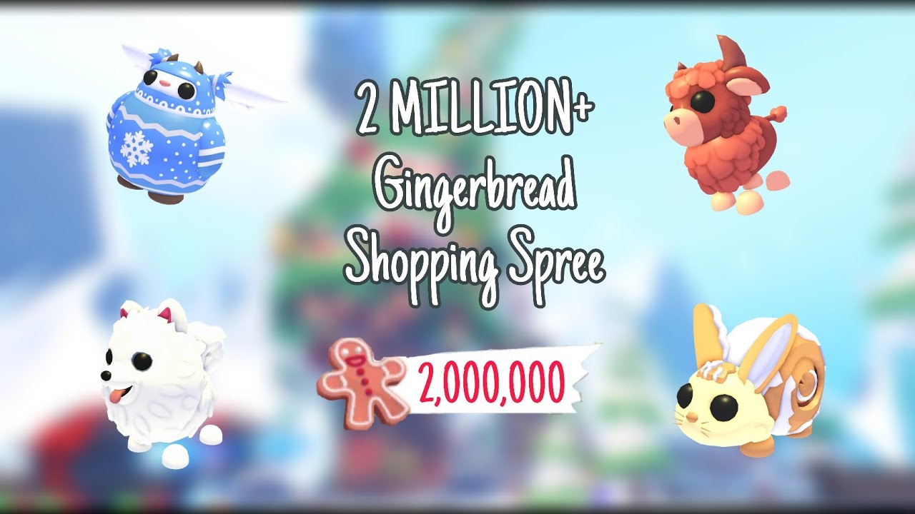 2 MILLION+ Gingerbread SHOPPING SPREE In Adopt me! - YouTube