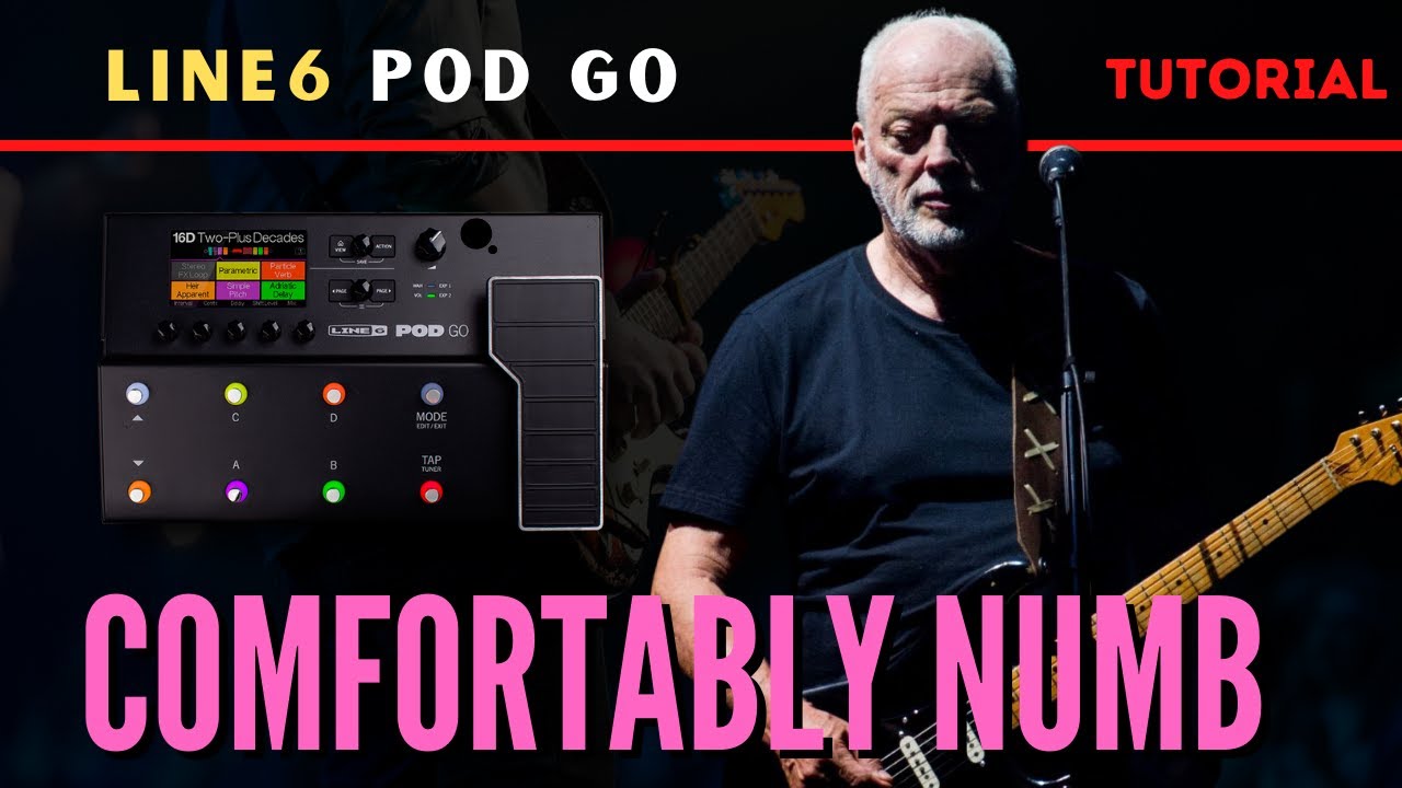 Line6 POD GO | PINK FLOYD - Comfortably Numb SOLO [ Tutorial + Free ...
