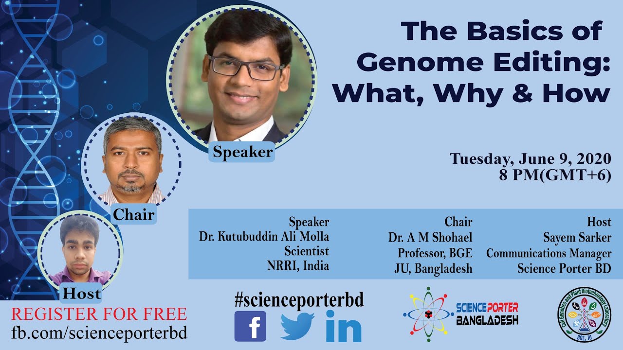 Shaping the Future Virtual Seminar on Genome Editing - YouTube