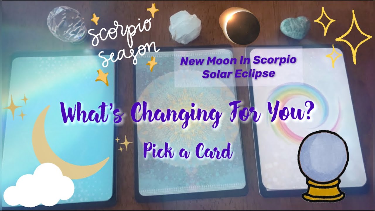 🌙♏️ New Moon in Scorpio Eclipse 🌓”What’s Changing For You?” Pick A Card Reading (Timeless) - YouTube