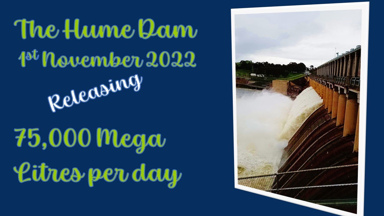The Hume Dam 12 Gates open 1st Nov 2022 - Spitting out 75,000 mega ...