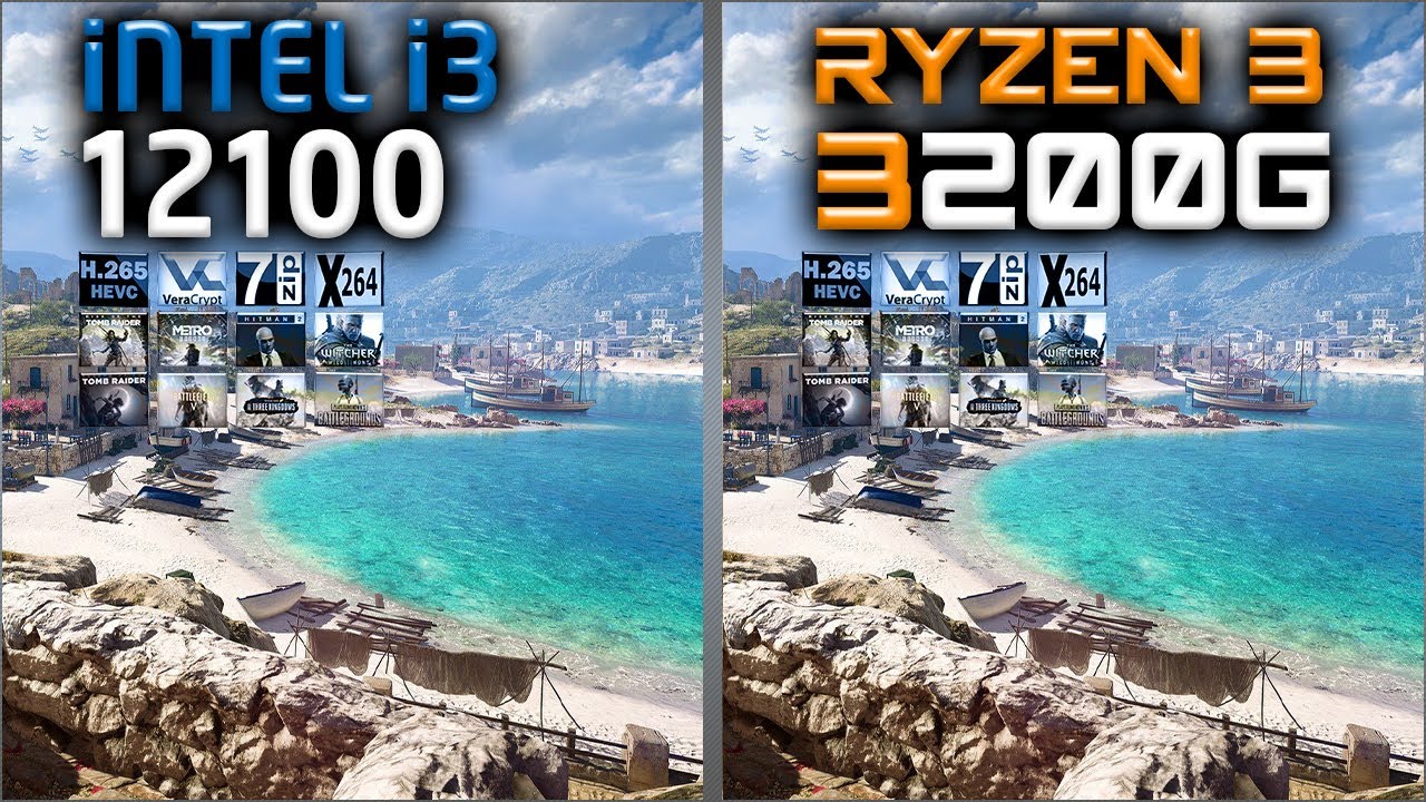Intel i3 12100 vs Ryzen 3 3200G Benchmarks – 15 Tests 🔥 - YouTube