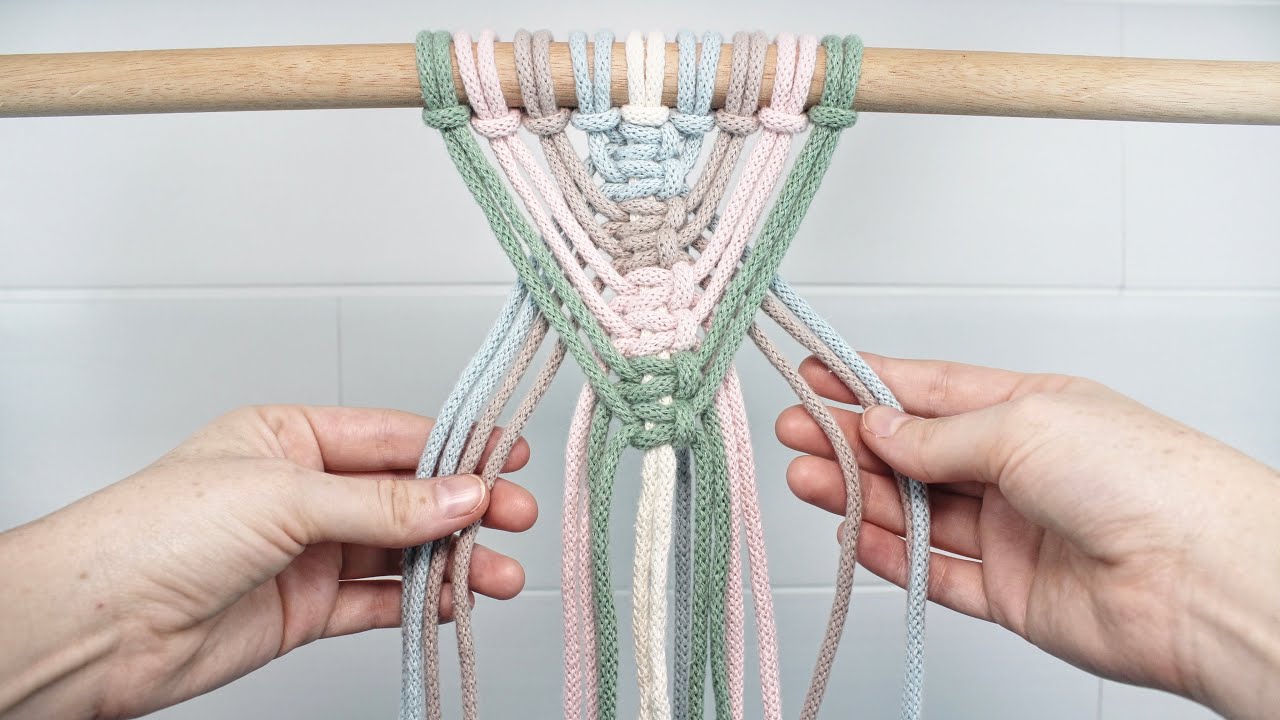 Fishbone Pattern (Adding Color!) | DIY MACRAME - YouTube