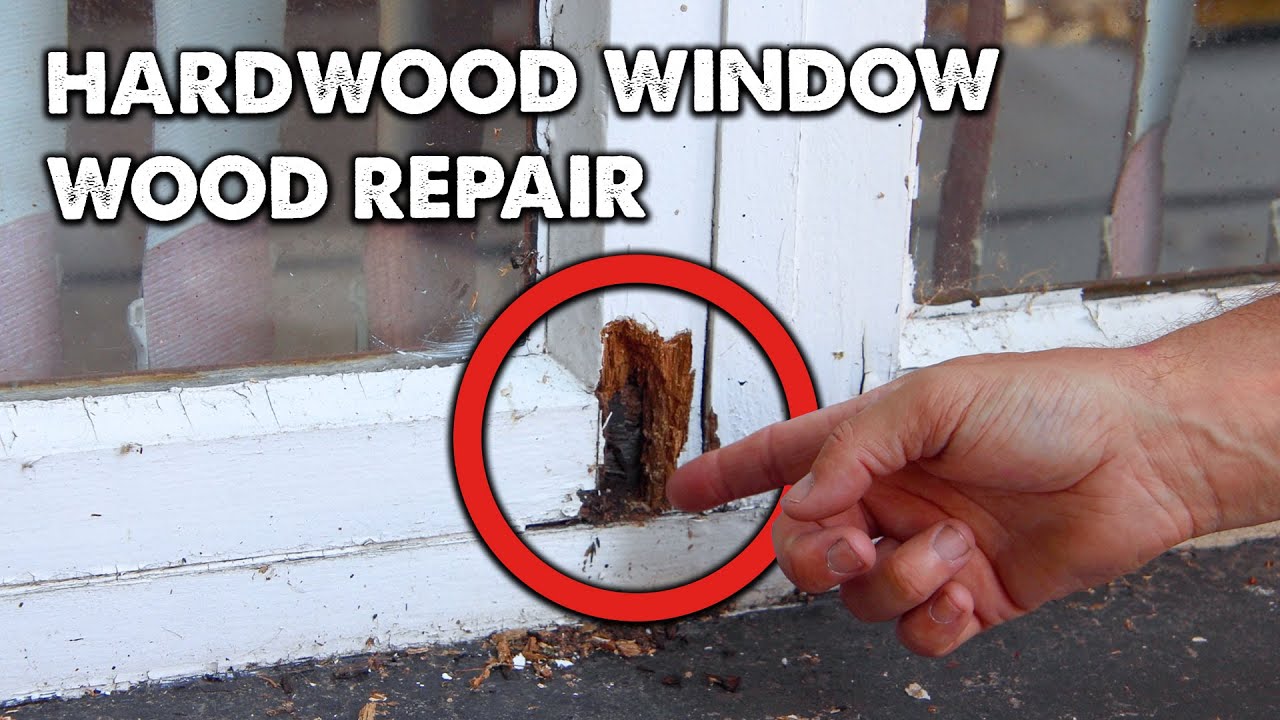 Resin Repair on Rotten Hardwood Window - YouTube