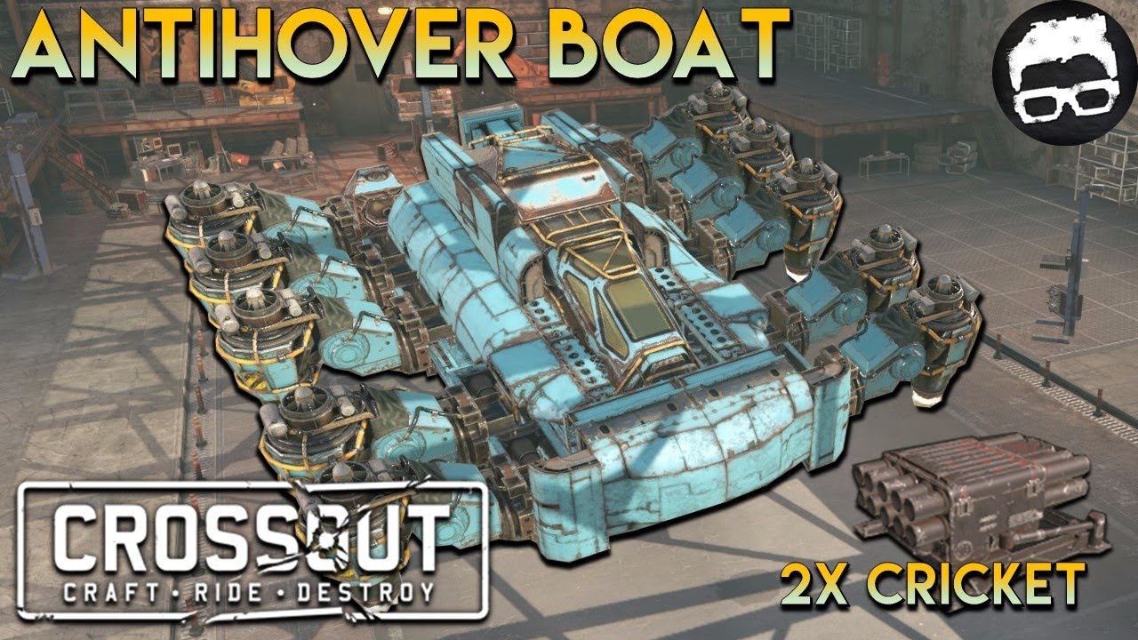 Crossout -- Anti Hover Build (2x Cricket Rocket Launcher Build) - YouTube