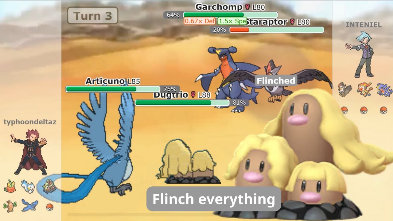 Alolan Dugtrio just flinch everything in the game!!! | Pokemon Showdown ...