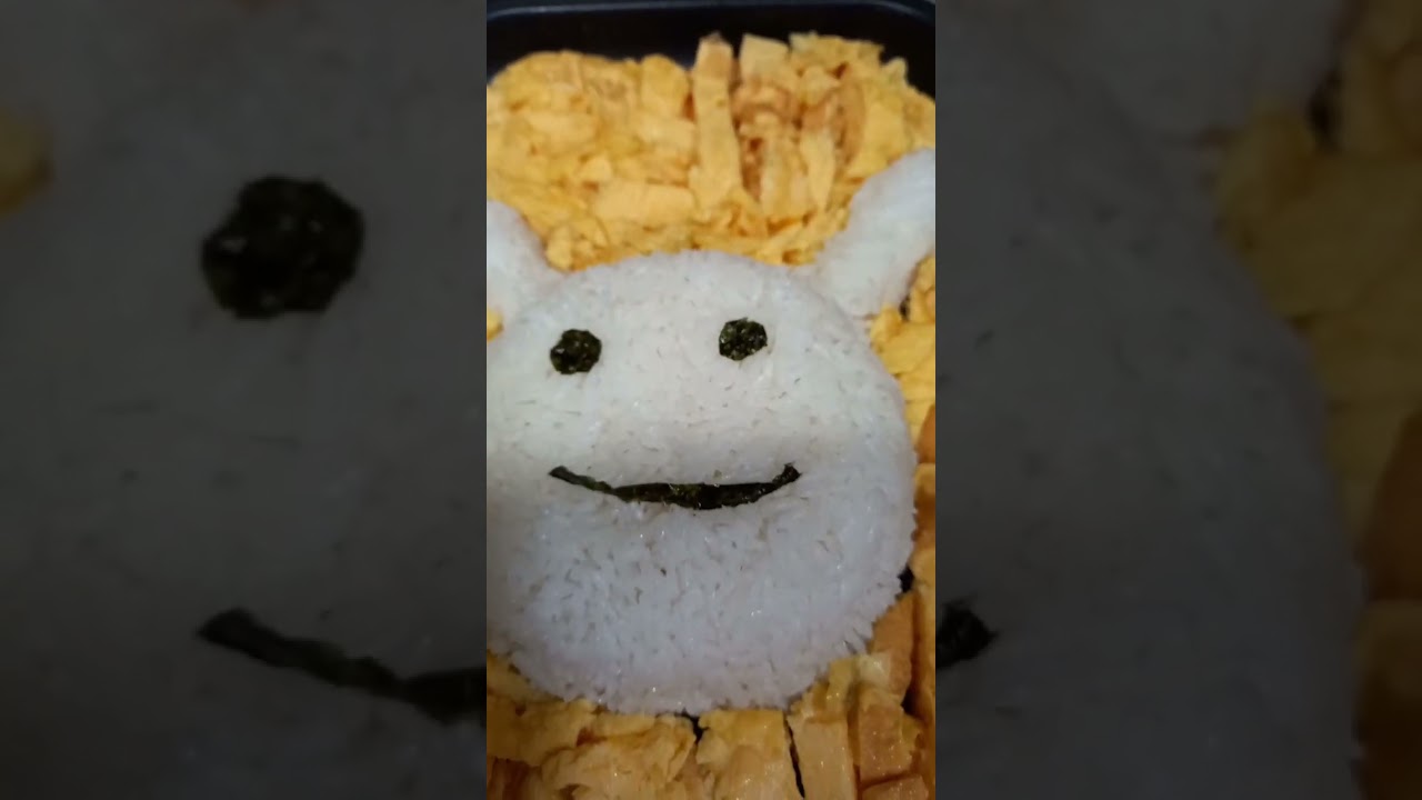 Rice and egg looks like face of cartoon characters #shortvideo #food ...