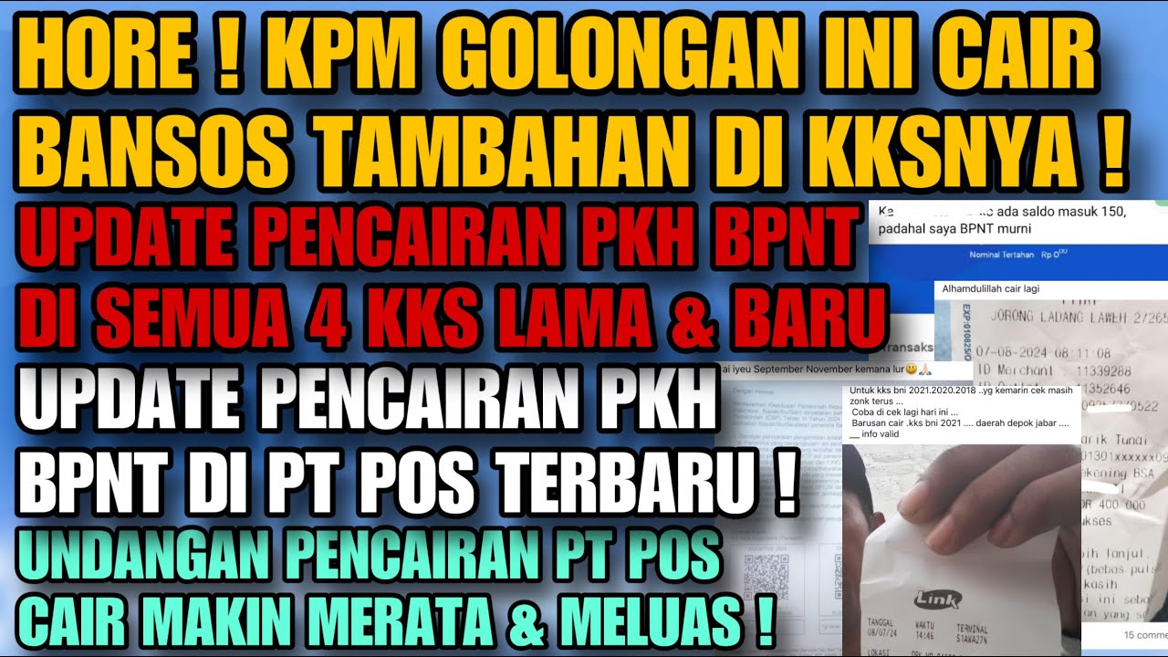 HORE ! KPM GOLONGAN INI CAIR BANSOS TAMBAHAN DI KKS !? UPDATE PENCAIRAN ...