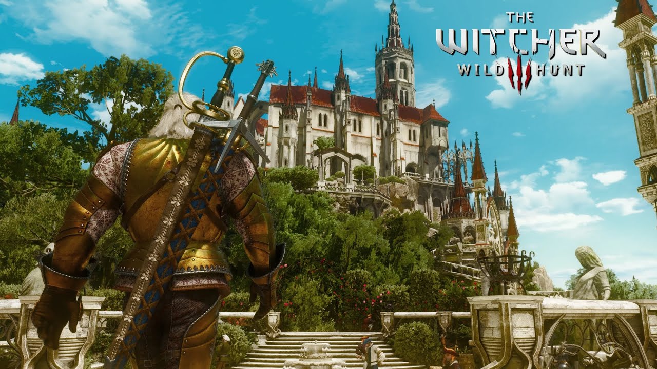 [4K] The Witcher 3 - Relaxing Ambient Tour in Toussaint | Walk Around ...