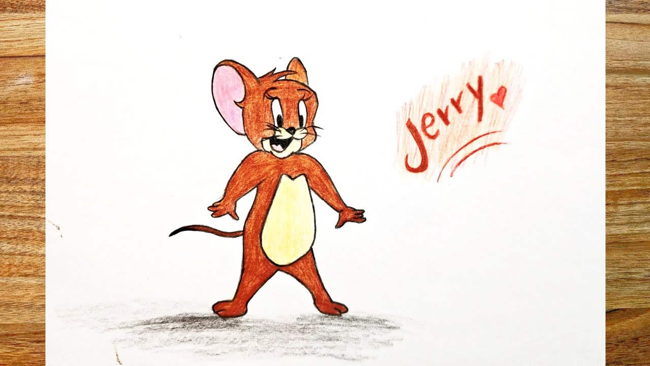 "How to Draw Jerry in a Cute and Fun Way with Colored Pencils?" - YouTube
