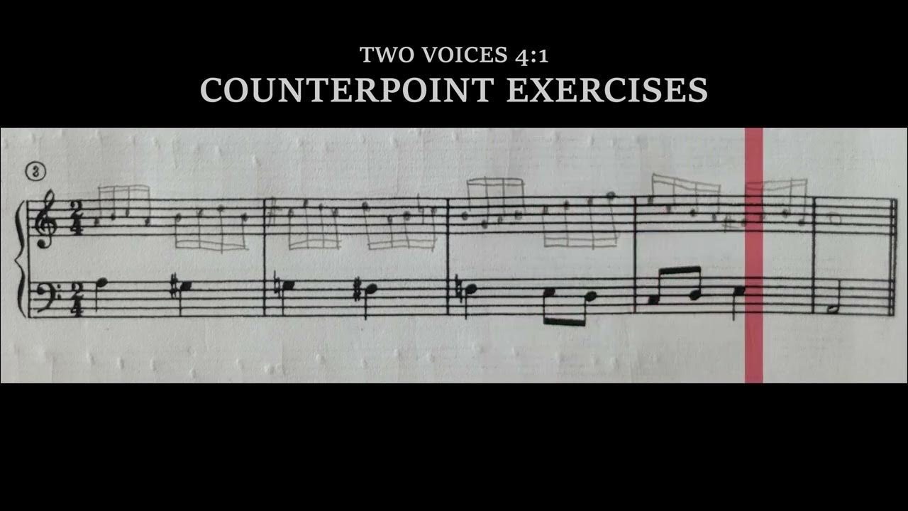 Counterpoint Exercises - 2 voice 4:1 - Igor Franco on Kent Kennan's Workbook - YouTube