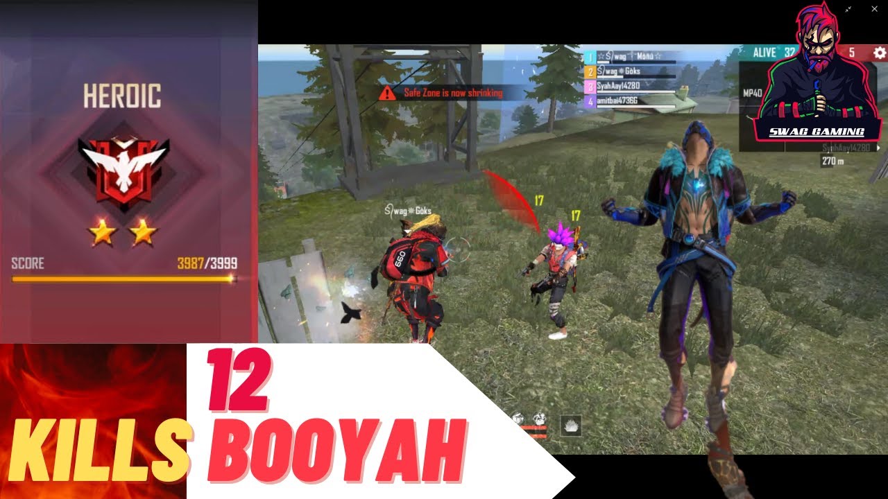 12 Kills in Heroic 2 | Swag Gaming | Swag Gok's | Free Fire Max - YouTube