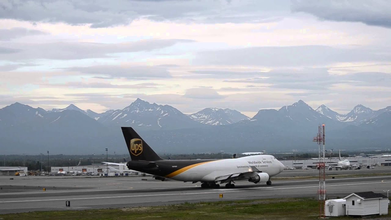 Eva Air Cargo, UPS, and FedEx Ops @ Anchorage Int'l (PANC) - YouTube