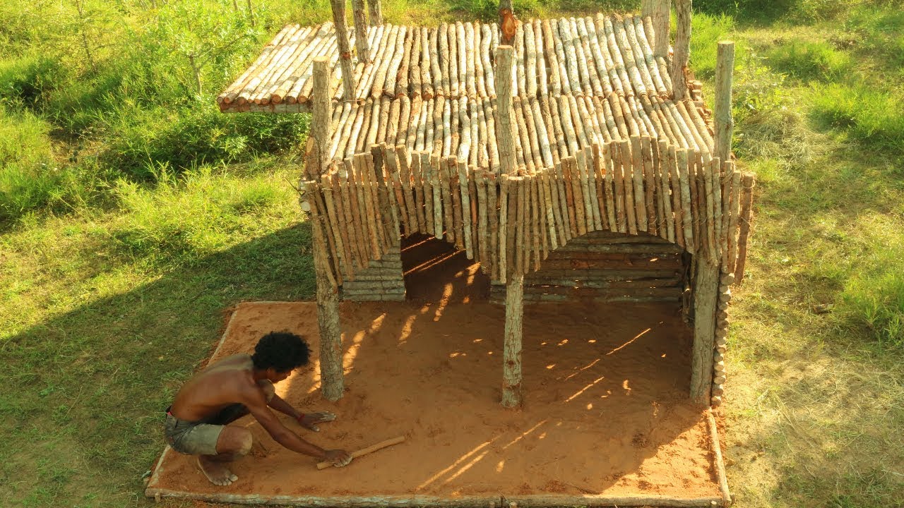Primitive Technology | DIY how to build Beautiful House in the Forest ...