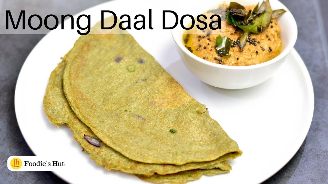 Green Moong Dal Dosa (Pesarattu) - Indian Vegetarian Breakfast - Recipe ...