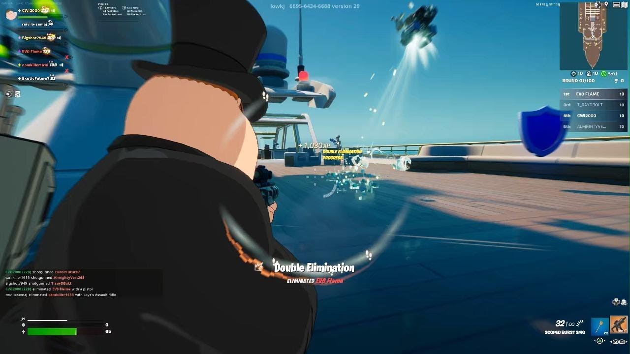 Fortnite hijacked kill feed - YouTube