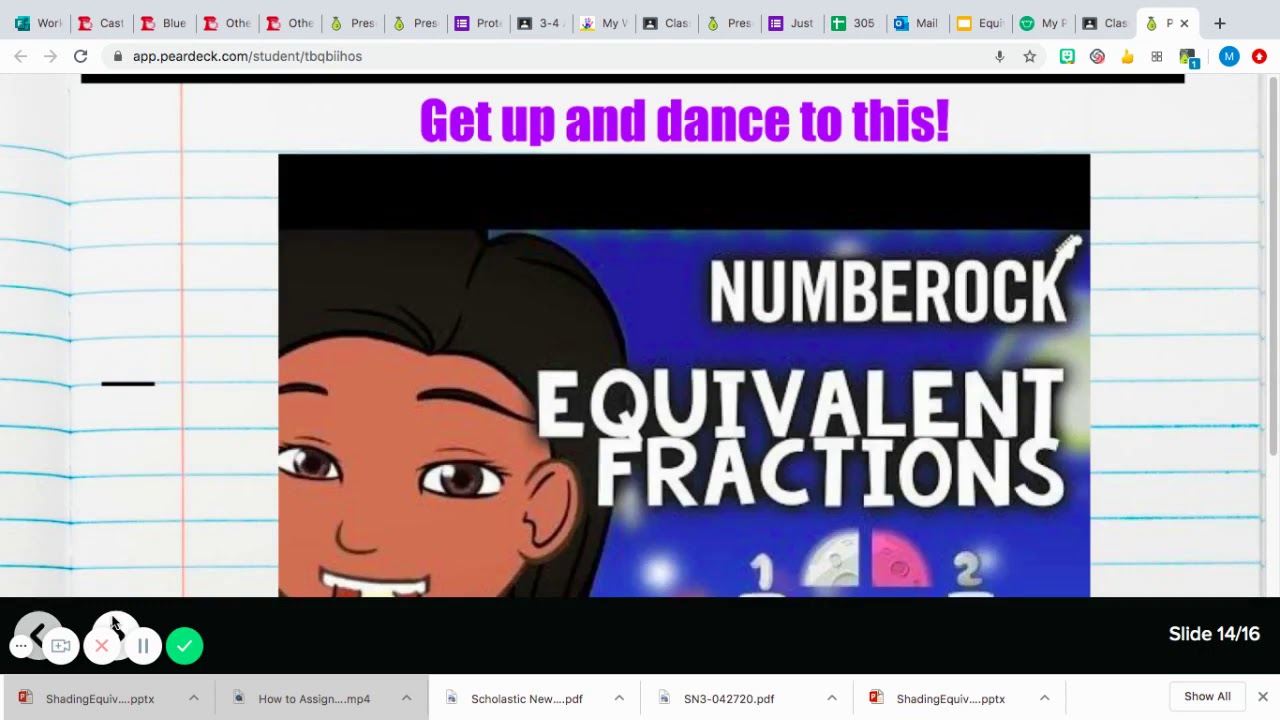 Equivalent Fractions Peardeck Classwork Review - YouTube