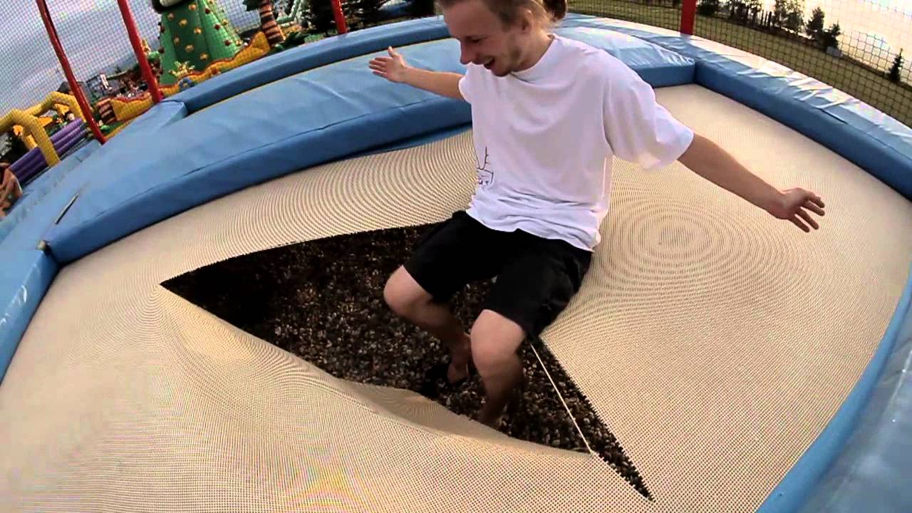 Trampoline Crash - YouTube