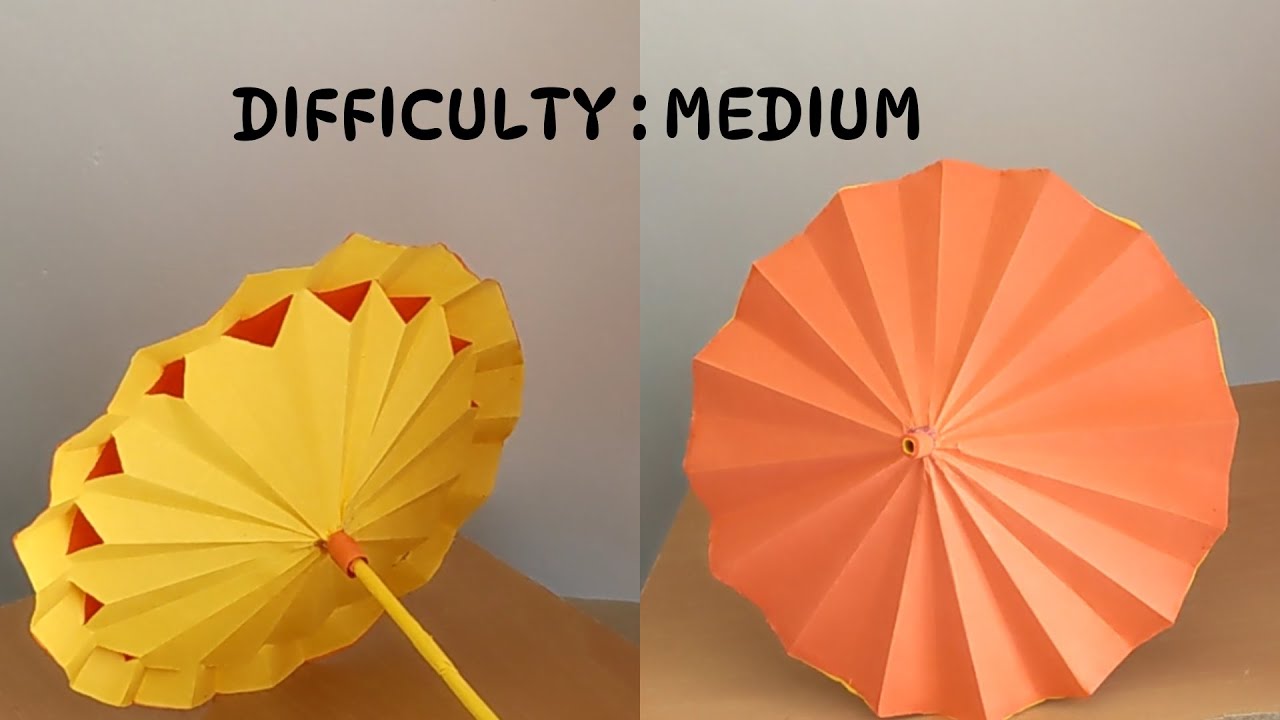 Fun Paper Craft Project l Handmade Paper Umbrella - YouTube