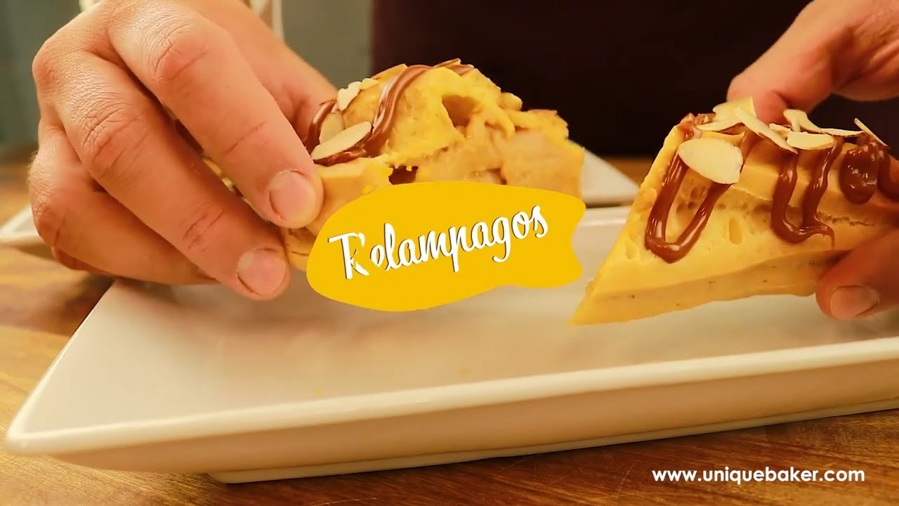 Receta relámpagos rellenos de dulce de leche - YouTube