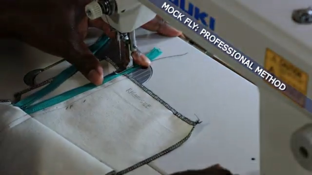 BEGINNERS HOW TO PROFESSIONALLY SEW A MOCK FLY ZIPPER - YouTube
