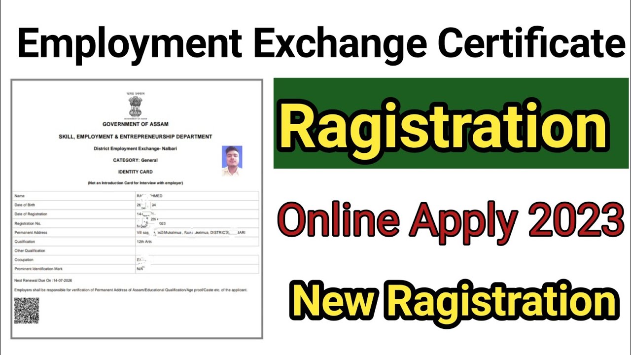 Employment exchange Online registration new process | apply eexchnage ...