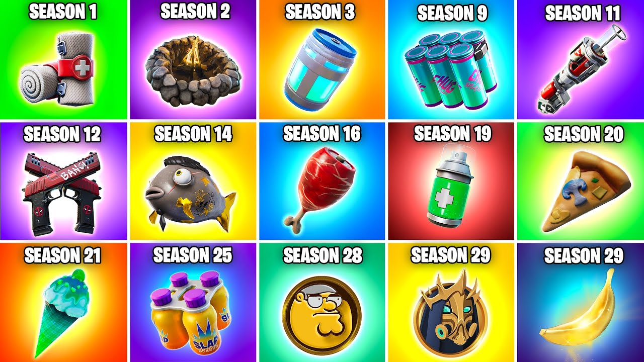 Evolution of Healing Items in Fortnite (Chapter 1 Season 1 - Chapter 5 ...