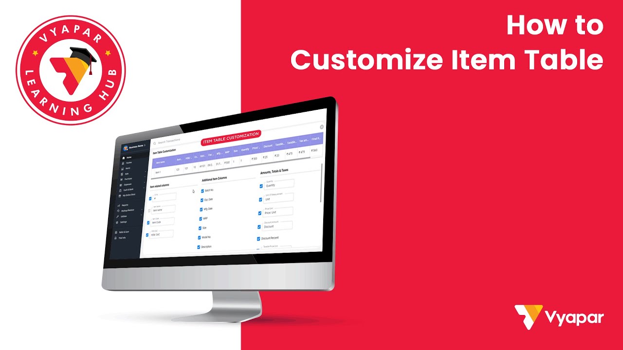 How to Customize Item Table? (ENGLISH) Desktop - YouTube