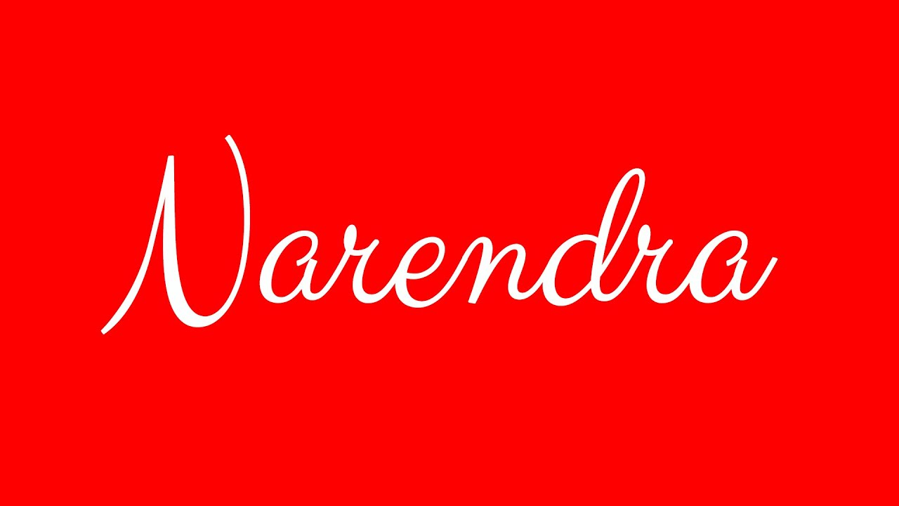 Learn how to Sign the Name Narendra Stylishly in Cursive Writing - YouTube
