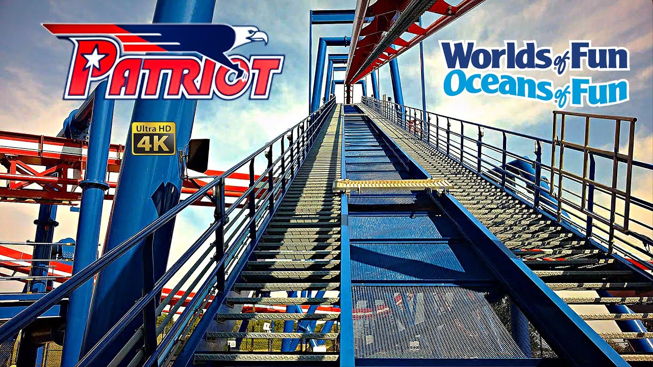 2024 Patriot Inverted Roller Coaster On Ride Front Seat 4K POV Worlds ...