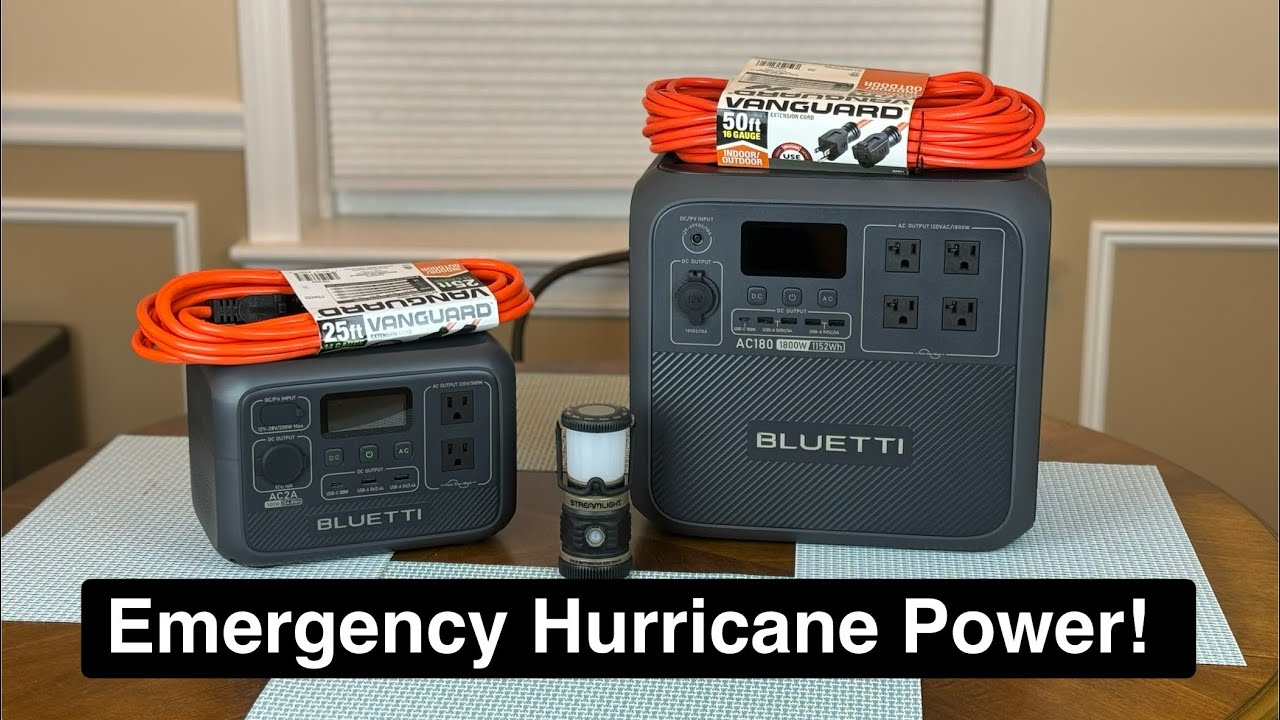 Battery backup power for power outage / hurricane / storm etc - YouTube