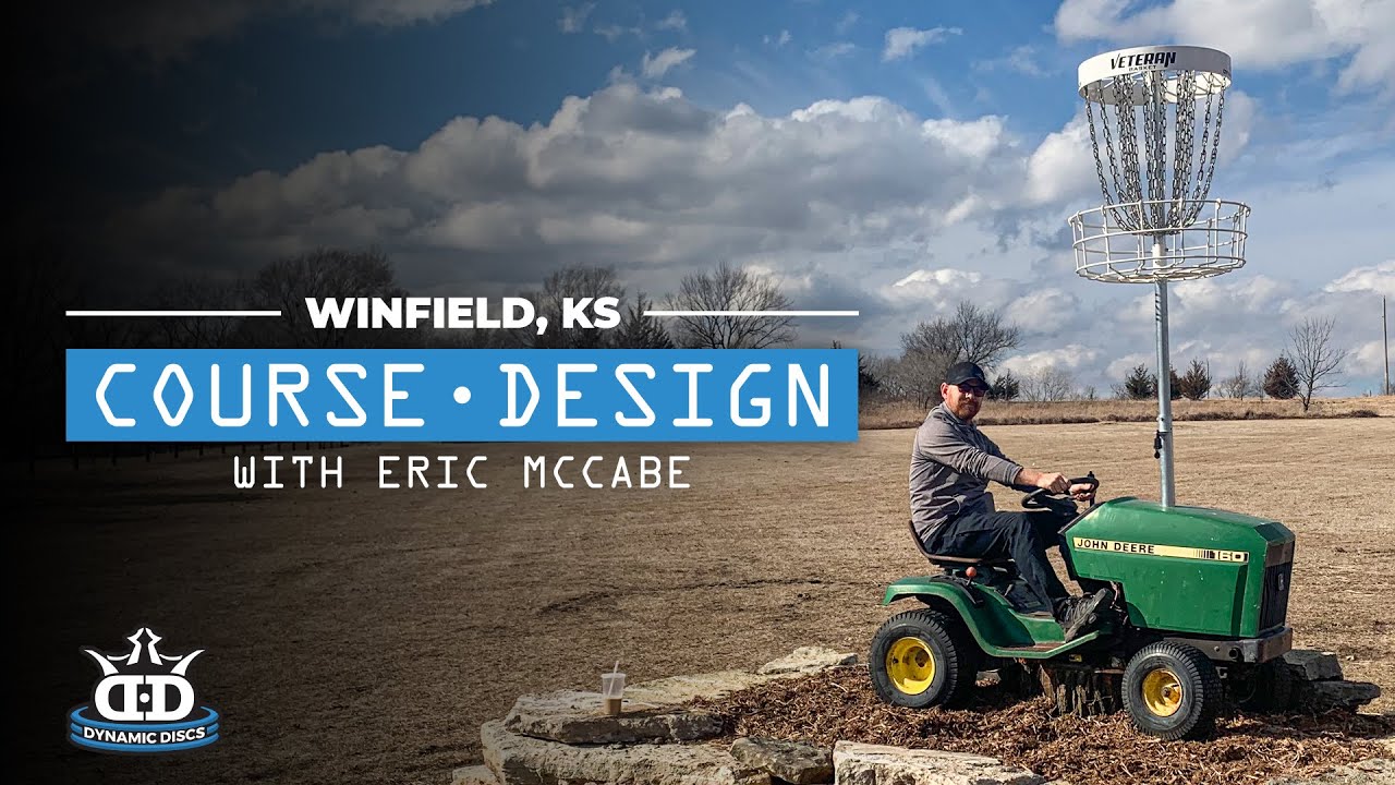 Installing the disc golf teepads. Dynamic Course Design in Winfield, KS ...