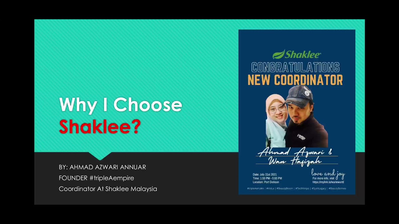 Why I Choose Shaklee Business? - YouTube
