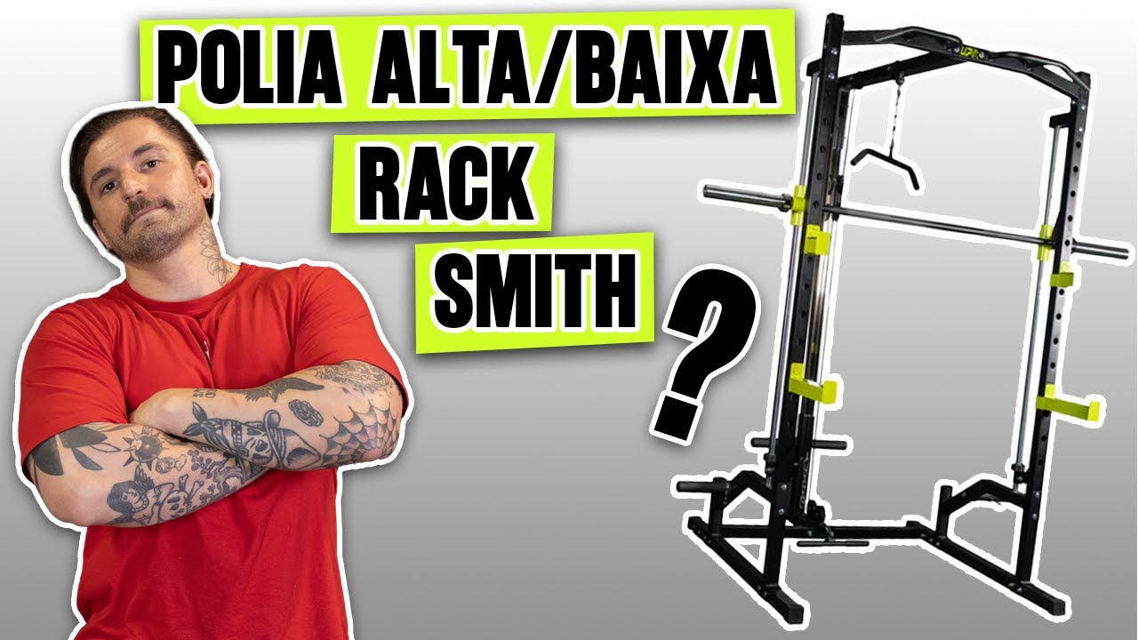 COMPACTO, VERSÁTIL e EXCELENTE CUSTO BENEFÍCIO? Half Rack Smith Polia Alta/Baixa UPLIFT FITNESS ...