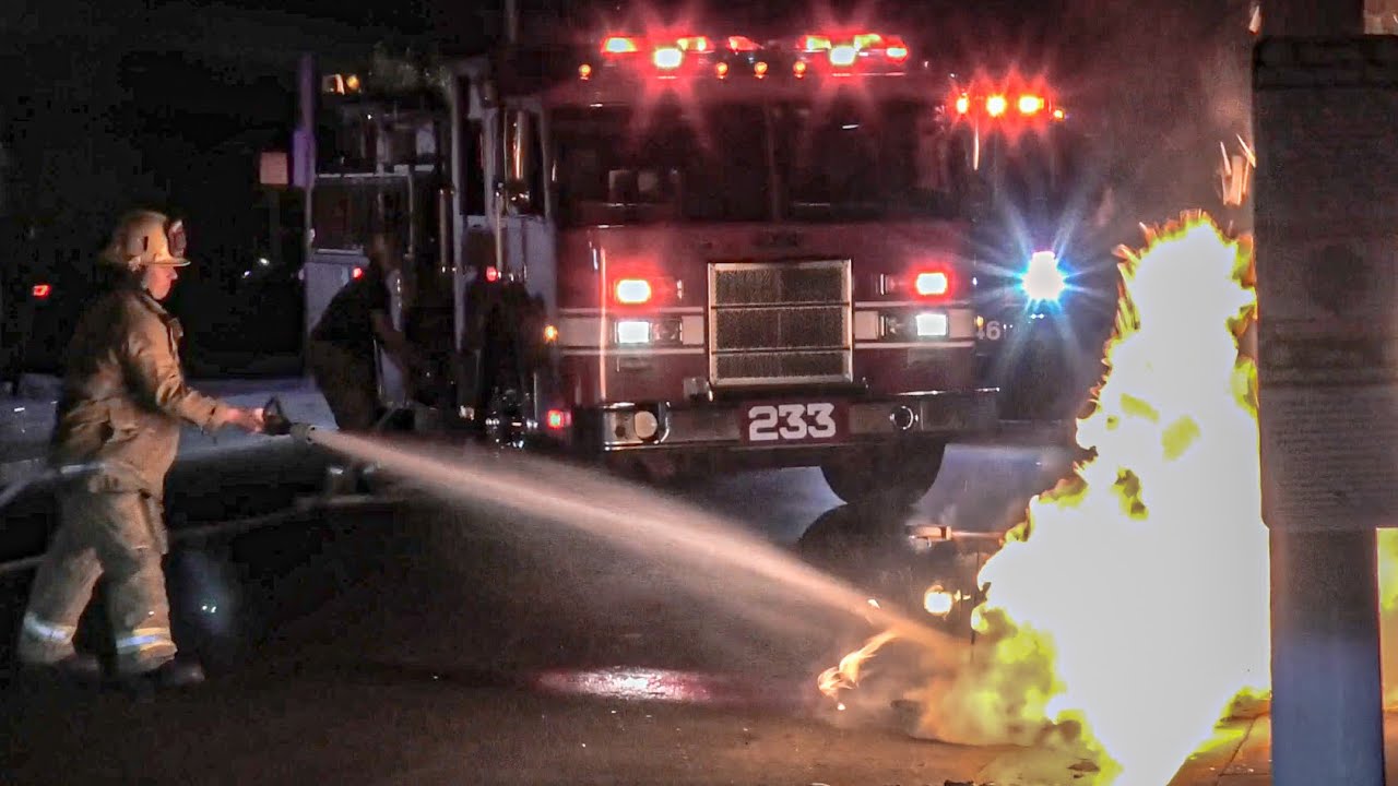 Task Force 33 & Engine 64 handle Multiple Rubbish Fires - YouTube