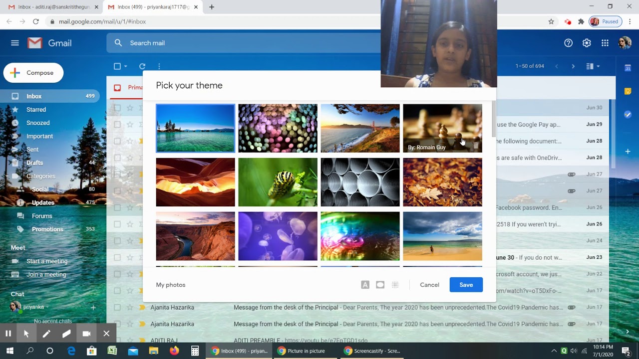How To Change The Theme Of The G Mail - YouTube